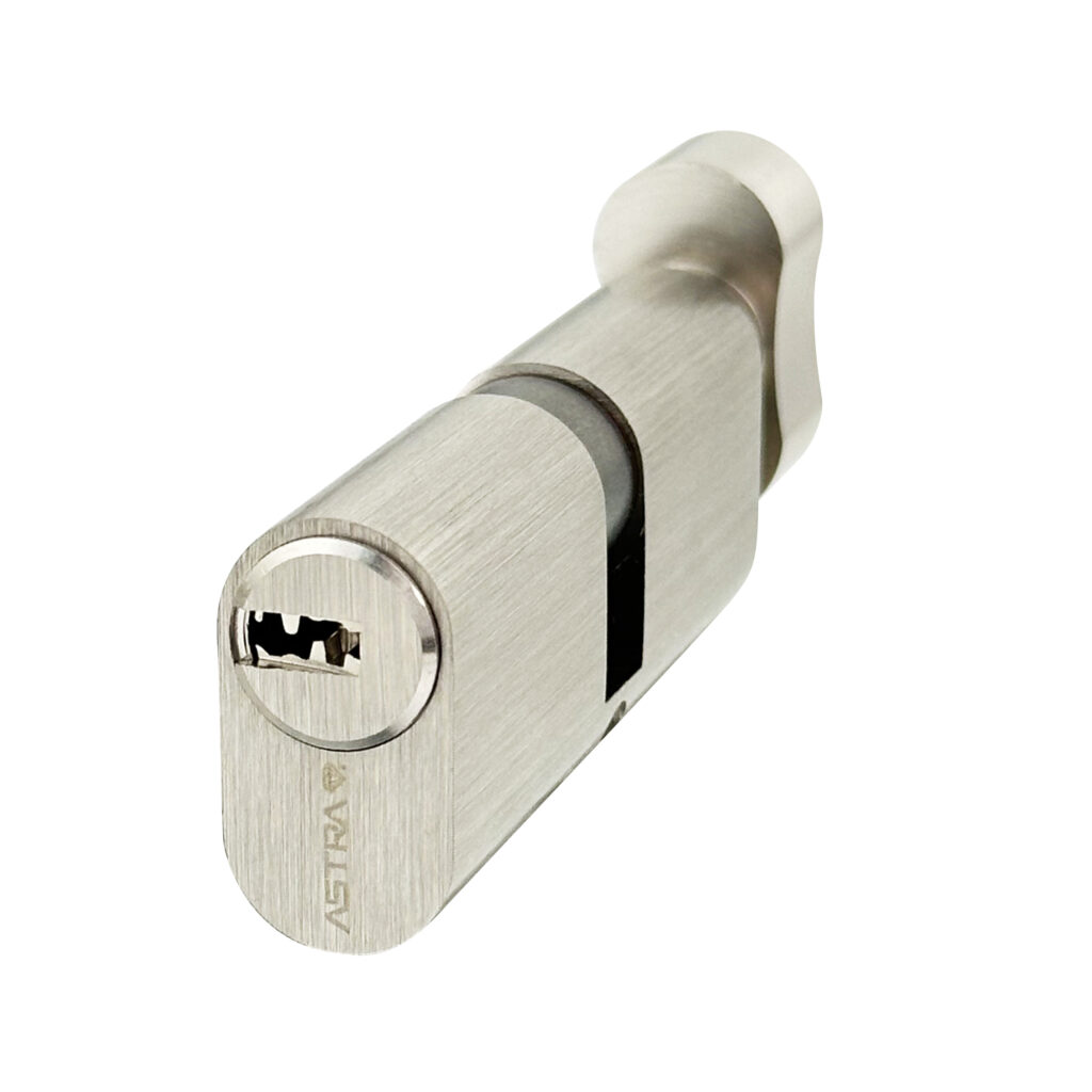 ASTRA Oval Cylinder Key & Turn Satin - ASTRA Security Hardware